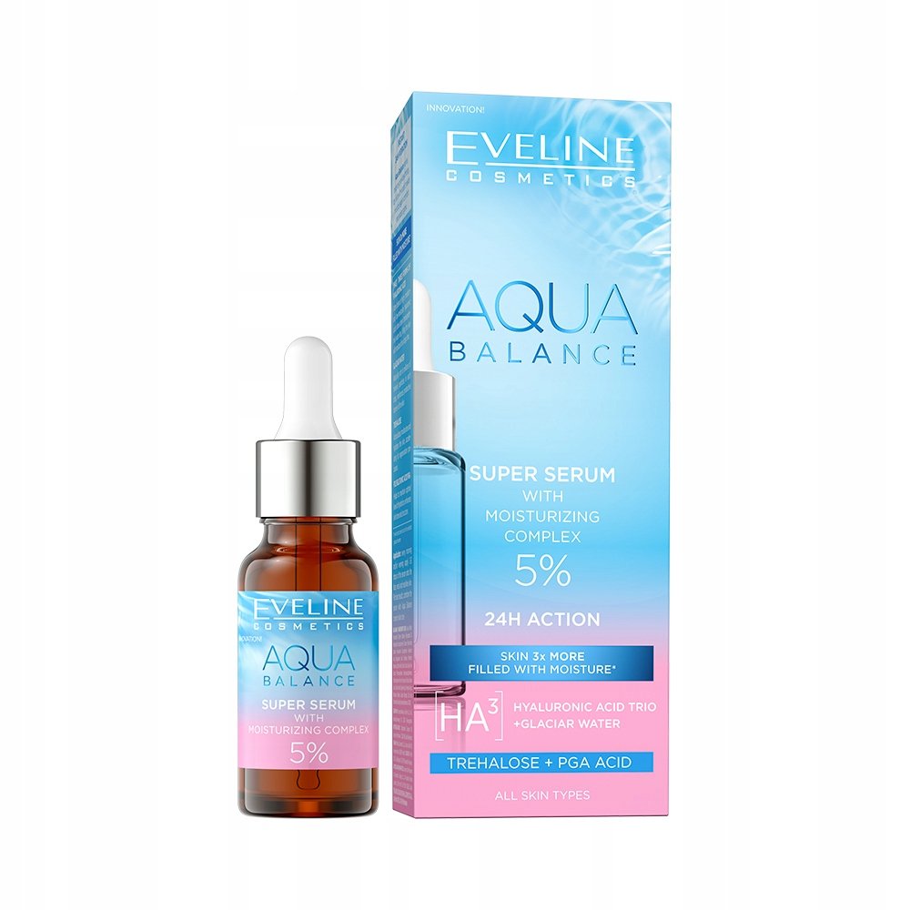 Eveline Cosmetics Aqua Balance Super serum z kompleksem nawilżającym | Sklep EMPIK.COM