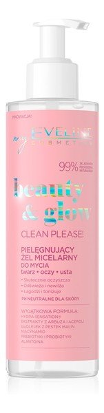 Eveline Cosmetics Beauty&Glow Oczyszczający żel micelarny do mycia ... Eveline Cosmetics Beauty&Glow Oczyszczający żel micelarny do mycia ...