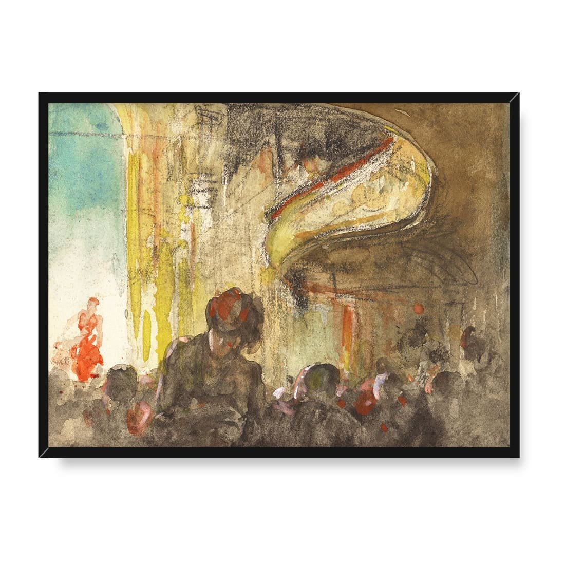 Everett Shinn Paryski teatr muzyczny 40×30 W RAMIE - ANTYKWARIAT "CZUŁA ...