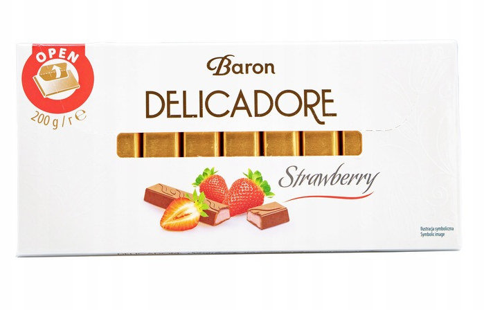 Excellent Baron Delicadore Czekoladki z nadzieniem Truskawkowym 200 g ...