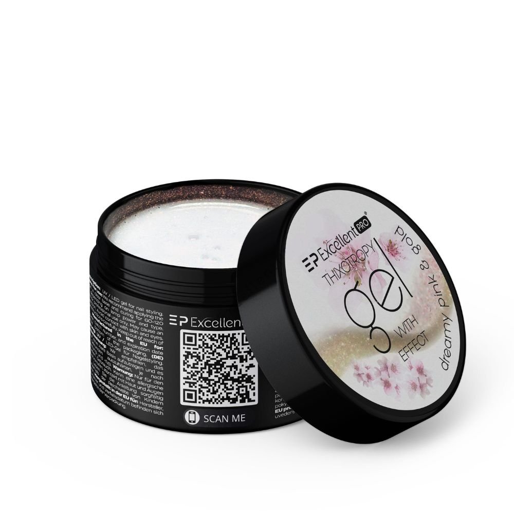 Excellent PRO Thixotropy Gel With Effect żel budujący Dreamy Pink&Gold ...