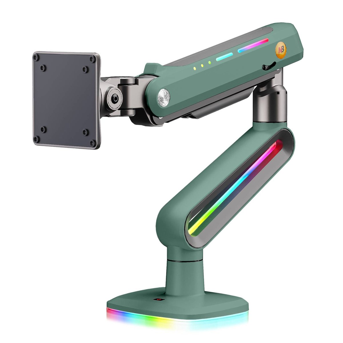 F6-XK Moss Green Podświetlenie RGB Gamingowy mocny uchwyt biurkowy do ...