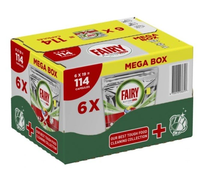 Fairy All In One Platinum Plus Cytryna, Tabletki do zmywarki, 114 ...