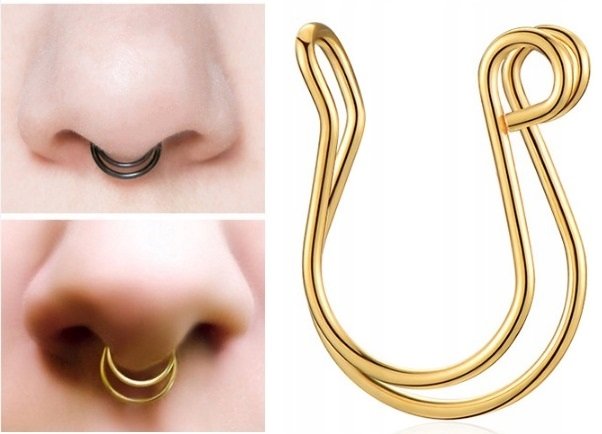Fake Septum U Kolczyk do Nosa Stal Punk - Inna marka | Moda Sklep EMPIK.COM