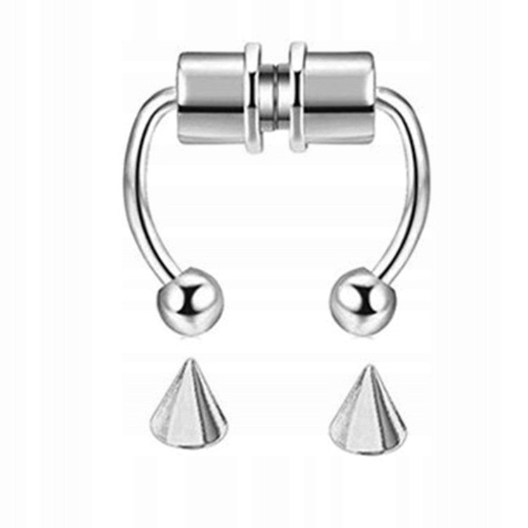 Fake Septum U Kolczyk Do Nosa Stal Punk Magnesy - Inna marka | Moda ...