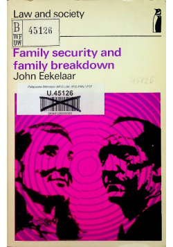 Family security and family breakdown - | Książka w Empik