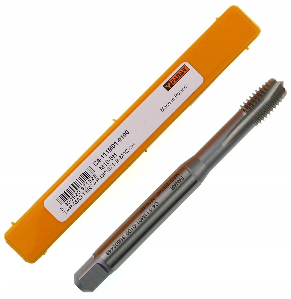 FANAR Gwintownik MASTERTAP M10 DIN 371-B inox stal żeliwo tytan alu ...