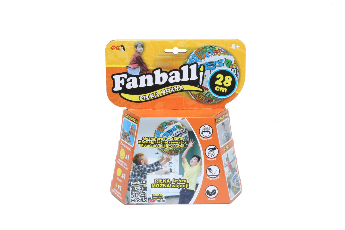 FANBALL PIŁKA MOŻNA do kolorowania - Pomarańczowa - Epee | Sklep EMPIK.COM