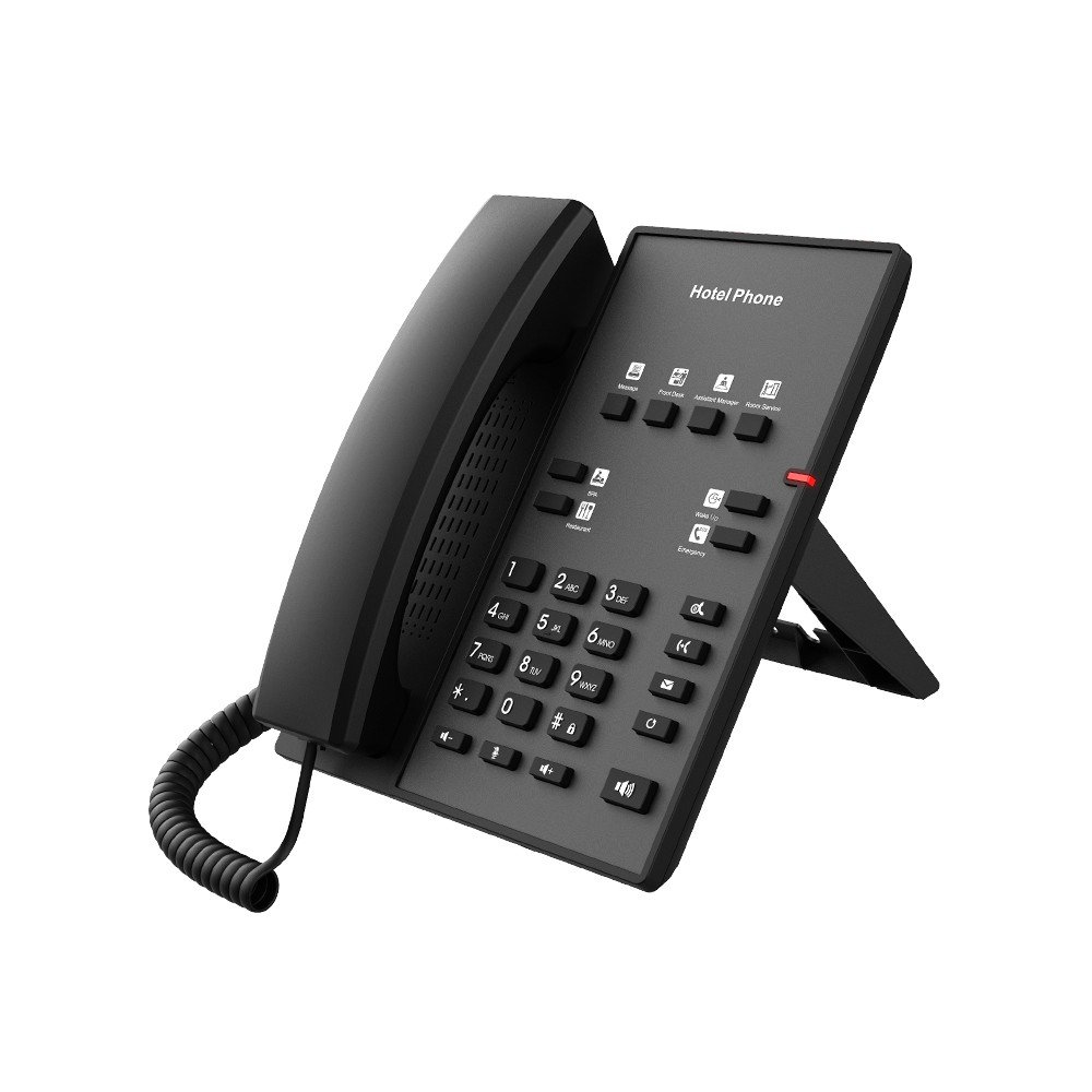 Fanvil, H1 Czarny | Hotelowy telefon VoIP | HD Voice, 100Mb/s PoE ...