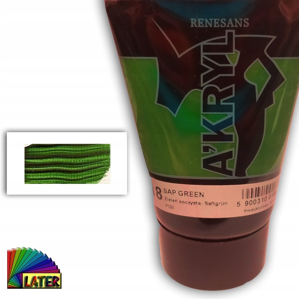 Farba A'kryl 100 Ml 18 Zieleń Soczysta Renesans - Renesans | Sklep ...