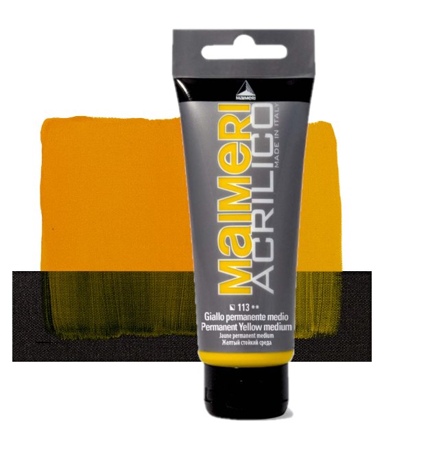 Farba akryl MAIMERI ACRYLICO 113 Med.perm. yellow 200ml - Inna marka ...