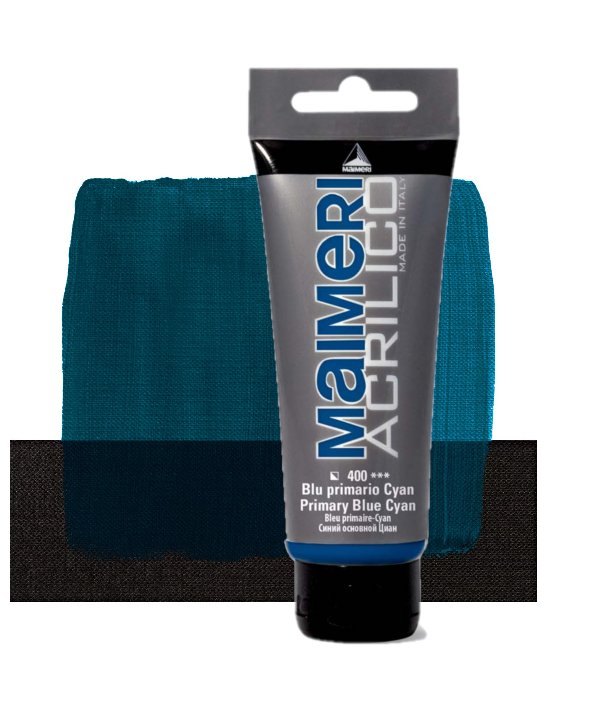 Farba akryl MAIMERI ACRYLICO 400 Primary Blue (Cyan) 200ml - Inna marka ...