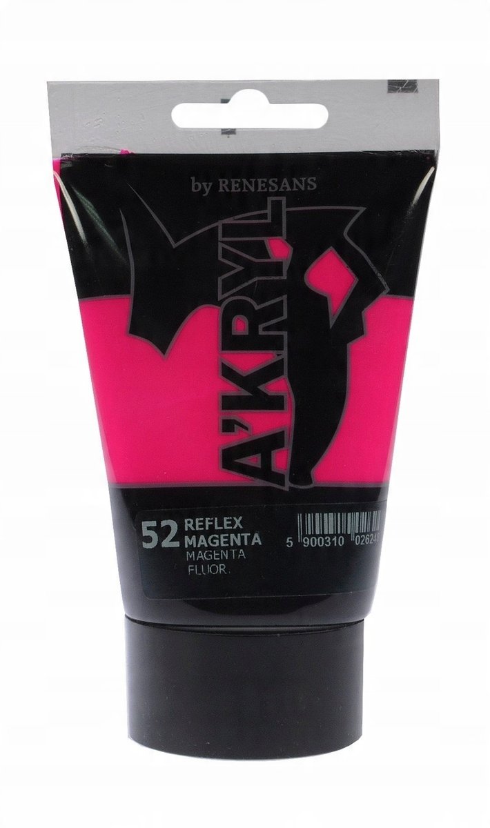 FARBA AKRYLOWA A'KRYL artystyczna Renesans 100ml 52 MAGENTA FLUORESCENC ...