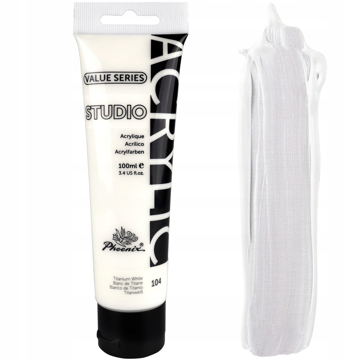 Farba Akrylowa Biała Tytanowa Artystyczna Phoenix 104 Titanium White ...