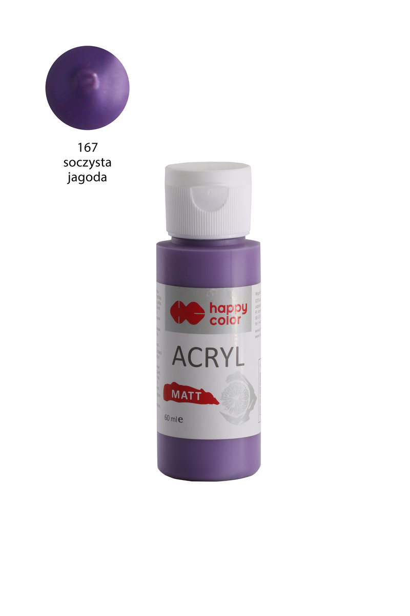 Farba akrylowa Matt, soczysta jagoda, 60 ml - Happy Color | Sklep EMPIK.COM