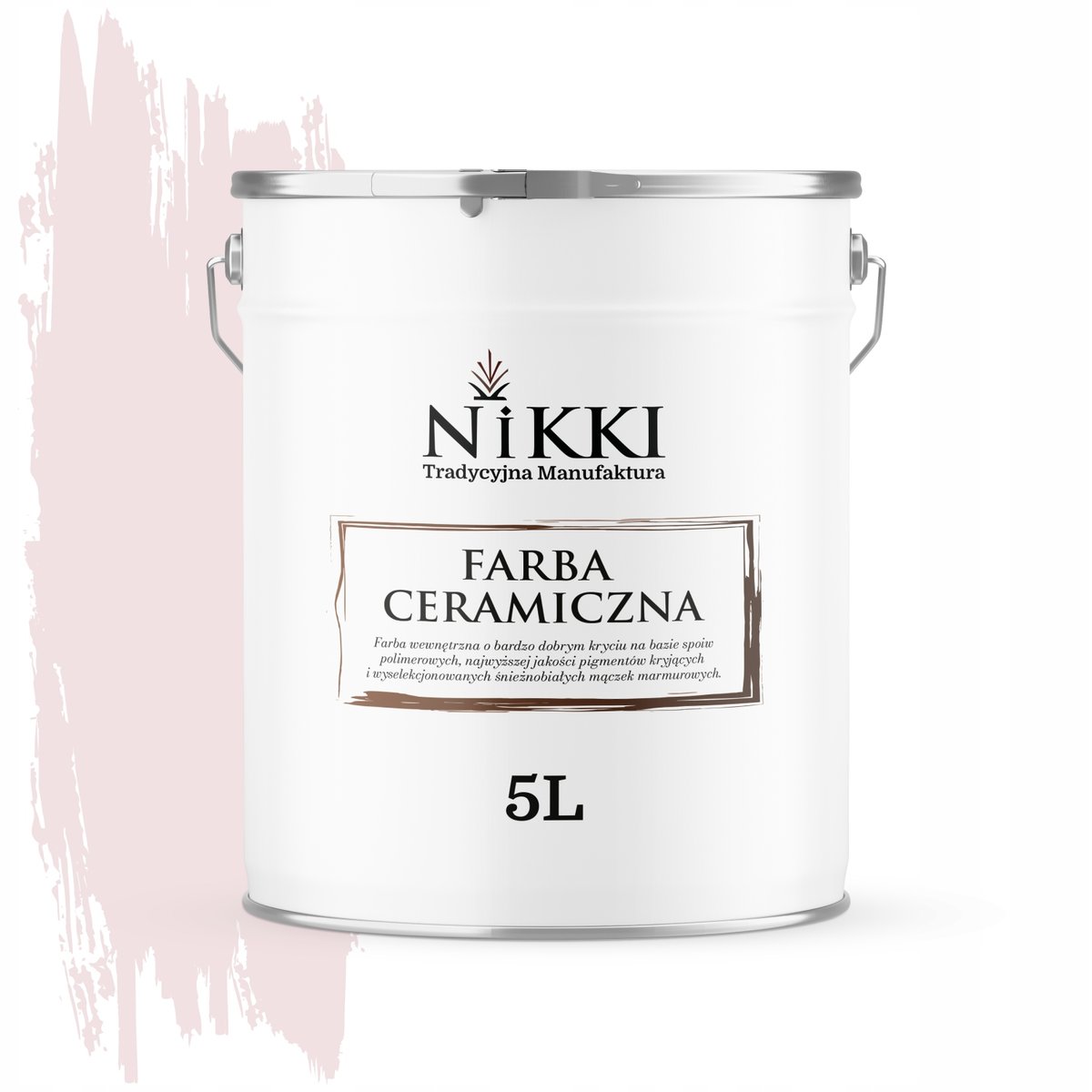 FARBA CERAMICZNA SUFITOWA KOLOR BIEL ZŁAMANA W RÓŻ H3678 GŁĘBOKI MAT 5L ...