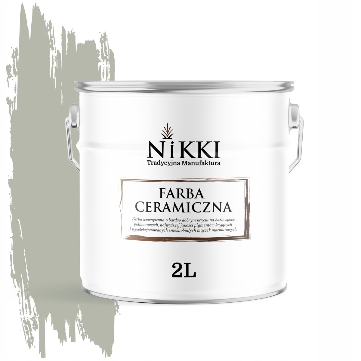 FARBA CERAMICZNA SUFITOWA KOLOR KHAKI H1747 GŁĘBOKI MAT DO ŚCIAN 2L ...