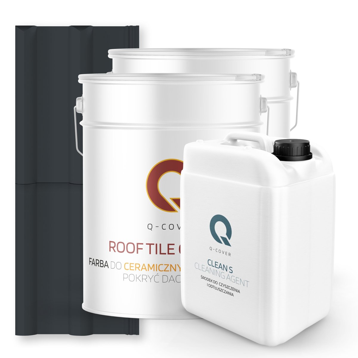 FARBA DO DACHÓW CERAMICZNYCH ZESTAW ANTRACYT RAL 7016 74m2 SATYNA ...