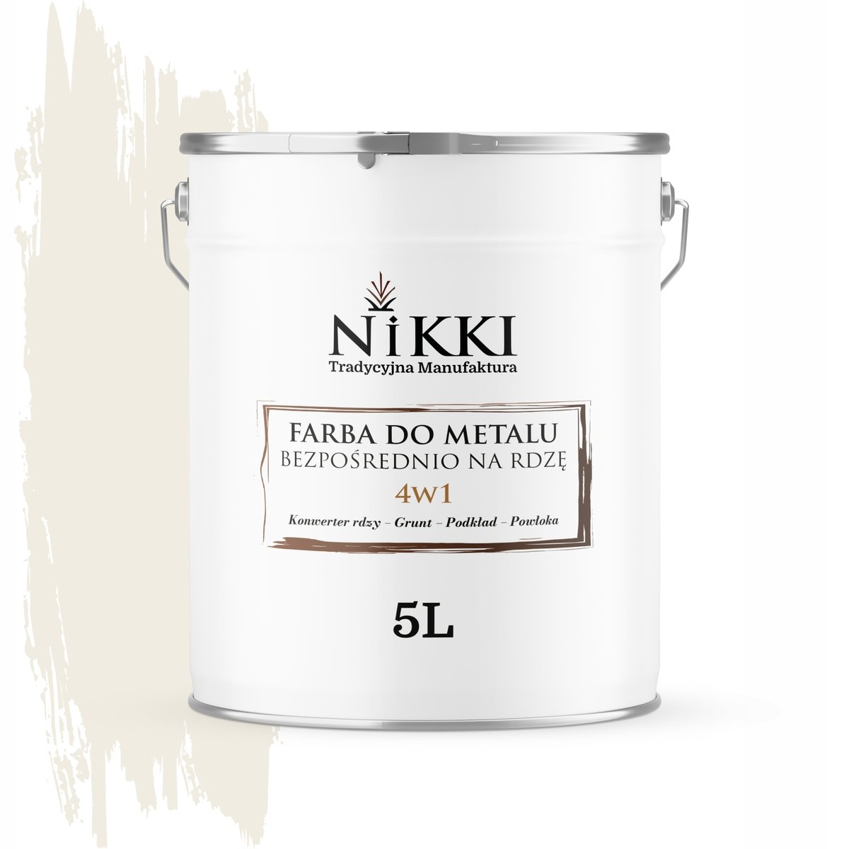 FARBA DO METALU PROSTO NA RDZĘ OCYNK 4w1 BIAŁY ALPEJSKI RAL 9010 PÓŁMAT ...