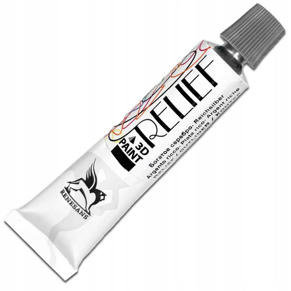 Farba do szkła brokatowa Relief Renesans 20ml złoto piaskowe Konturówka ...