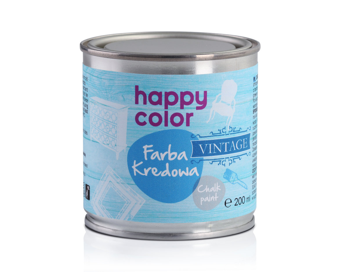 Farba kredowa Vintage, puszka 200ml, Lśniacy lazur, Happy Color - Happy ...