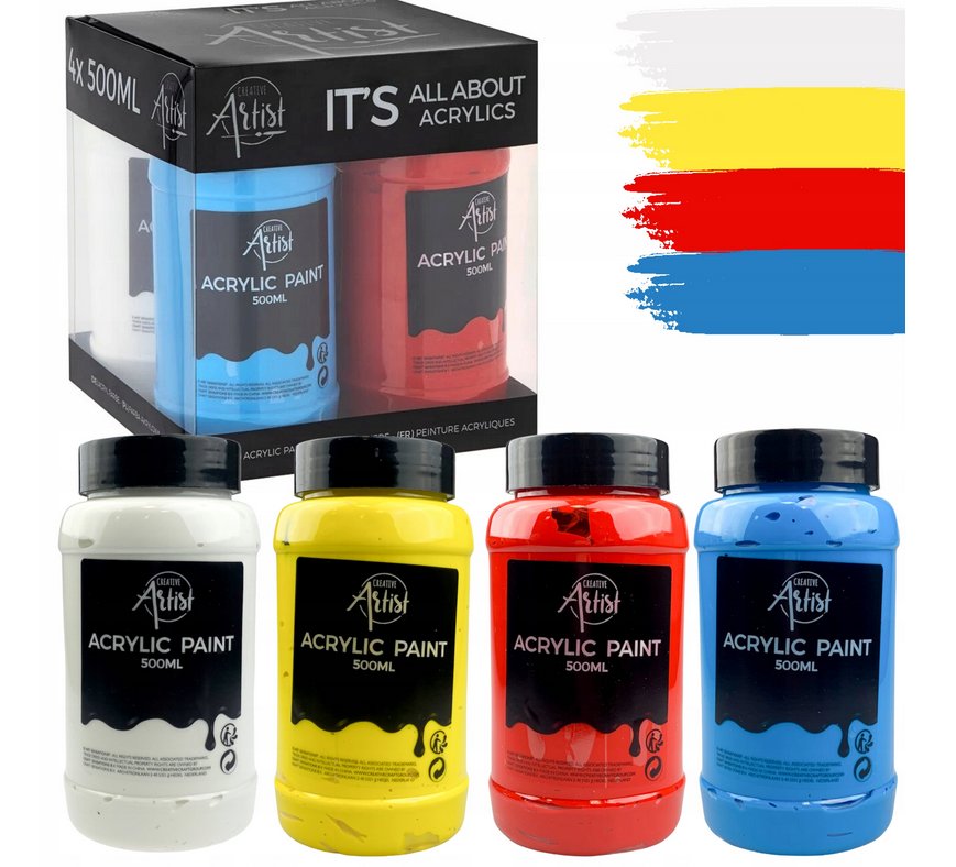 Farby Akryl 4X500Ml Creative Artist 3Z - 3Z | Sklep EMPIK.COM