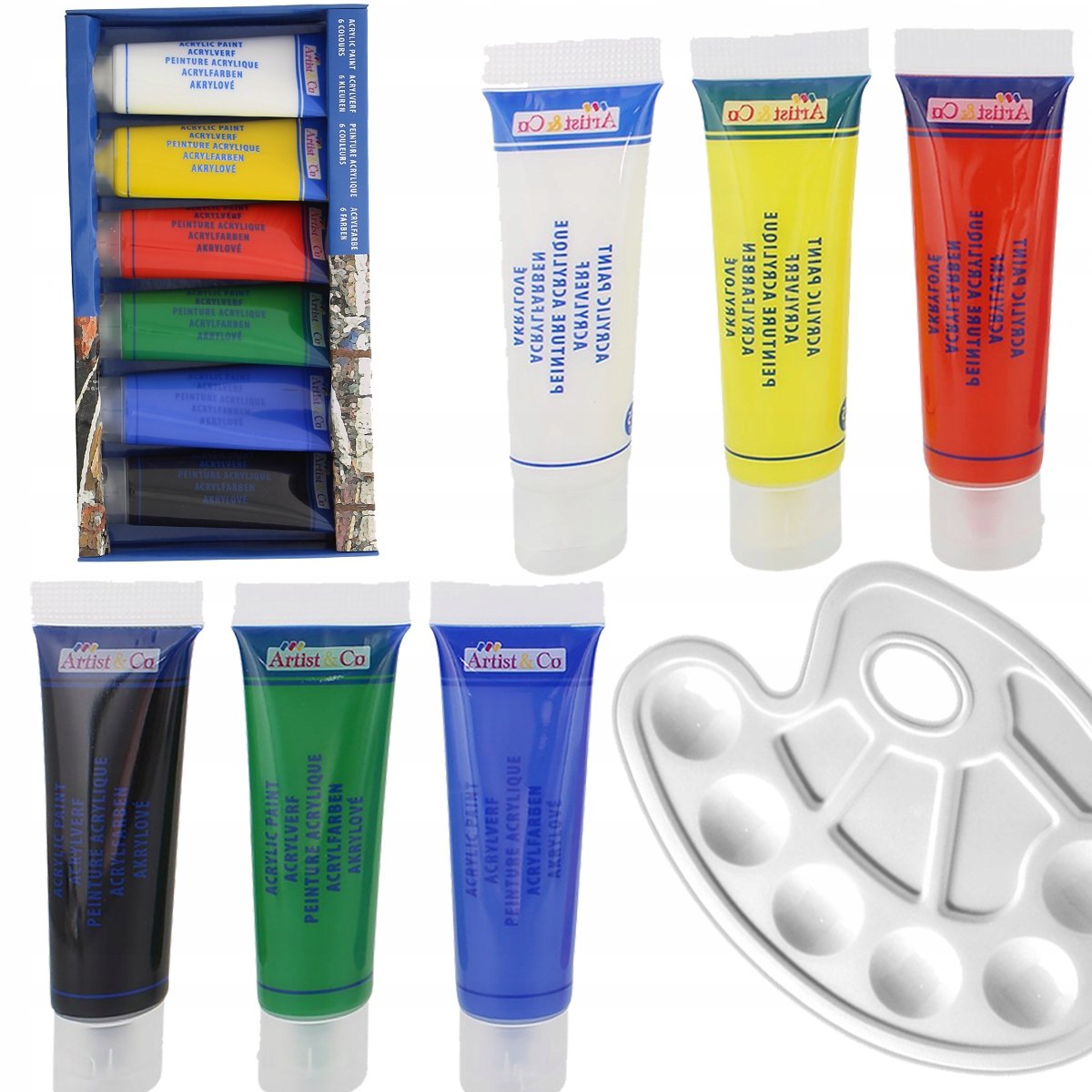 Farby Akrylowe Zestaw Farb 6Szt X 75Ml - Inna marka | Sklep EMPIK.COM
