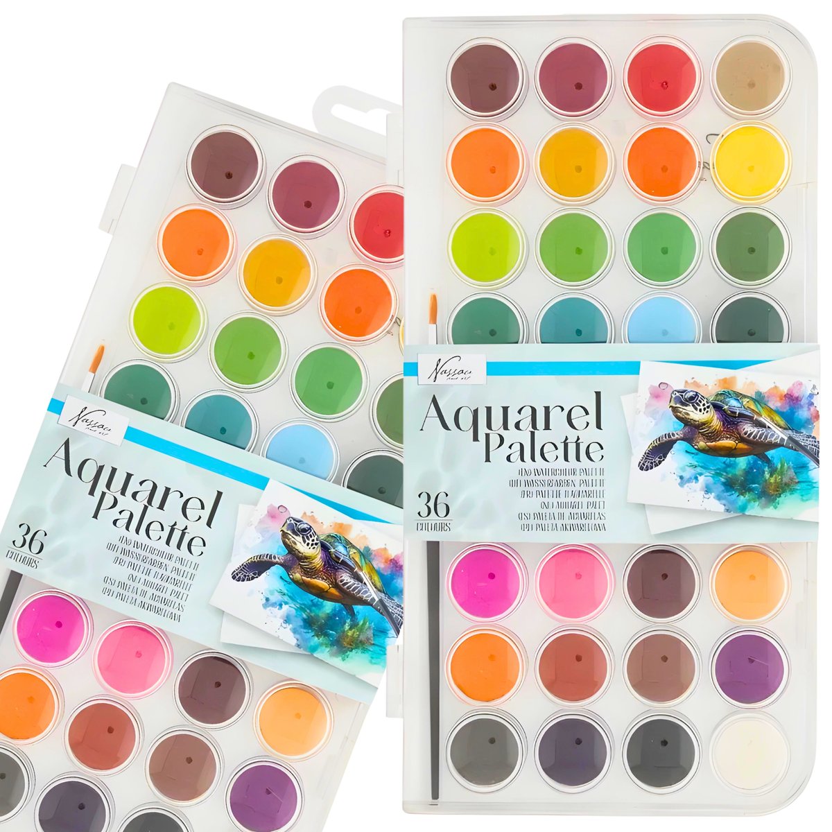 Farby Akwarelowe Wodne Zestaw Farb Akwarelowych Akwarele 36 Kol ...