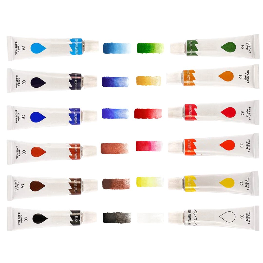 Farby Akwarelowe Zestaw Farb Akwarelowych 12 Sztuk - Artmaker | Sklep ...