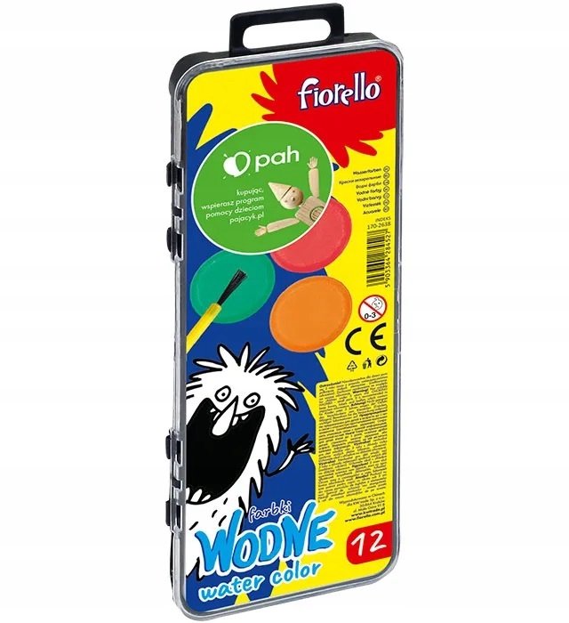 Farby wodne Fiorello EXTRA 12 kol - Fiorello | Sklep EMPIK.COM