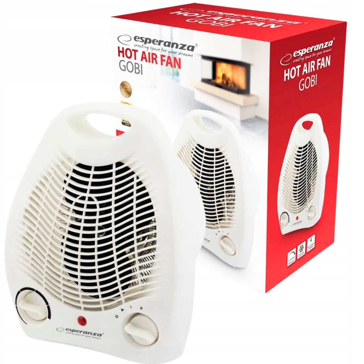 Farelka Elektryczna Grzejnik Termowentylator 2000W - Esperanza | AGD ...