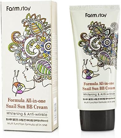 Farm Stay, All-In One Snail Sun BB Cream SPF50+ PA+++, Krem BB, 50g ...