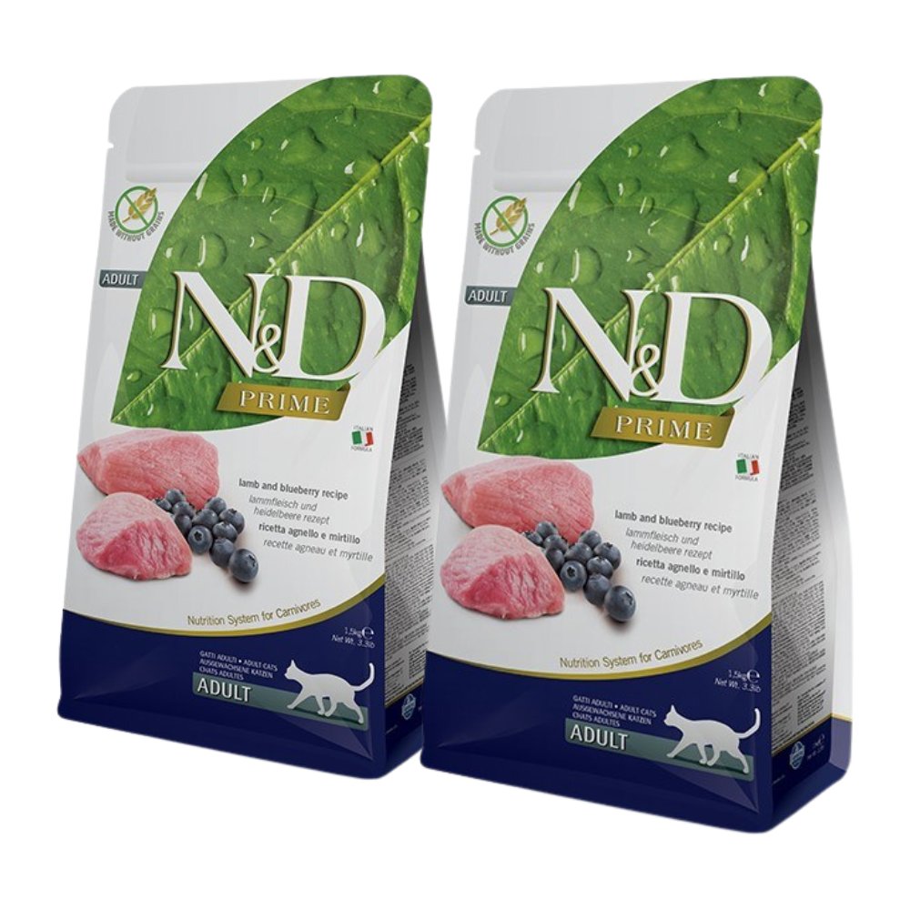 FARMINA N&D PRIME CAT LAMB & BLUEBERRY ADULT 2x1,5kg - FARMINA | Sklep ...