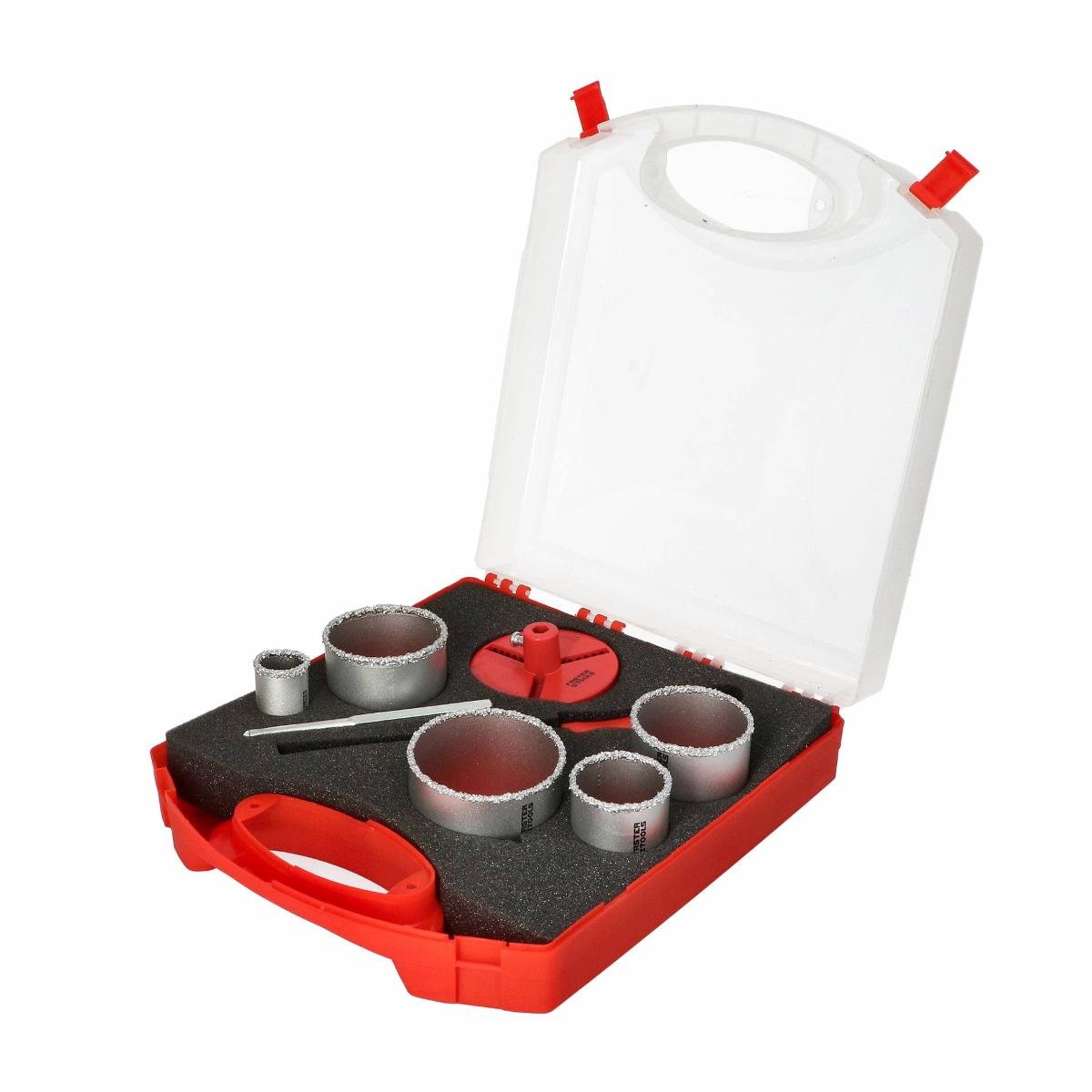 FASTER TOOLS otwornica z nasypem wolframowym komplet 8cz. 33-85mm ...