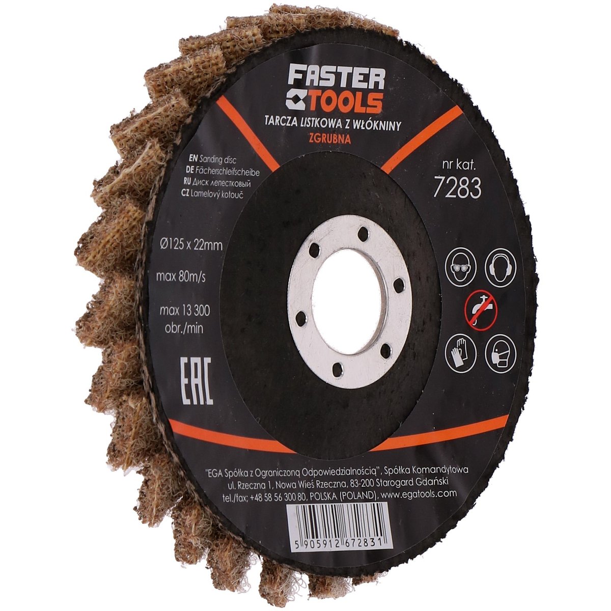 FASTER TOOLS Tarcza listkowa z włókniny 125mm zgrubna - rough - FASTER TOOLS | Sklep EMPIK.COM