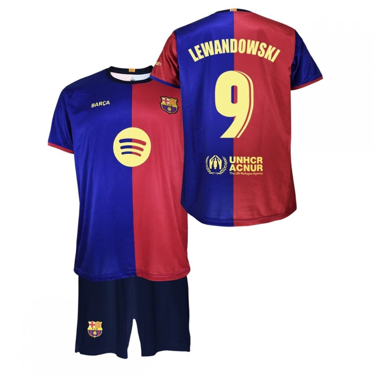 FC Barcelona komplet koszulka spodenki junior Home FCB 2024/25 Lewandowski BB19E-L 128 - FC ...