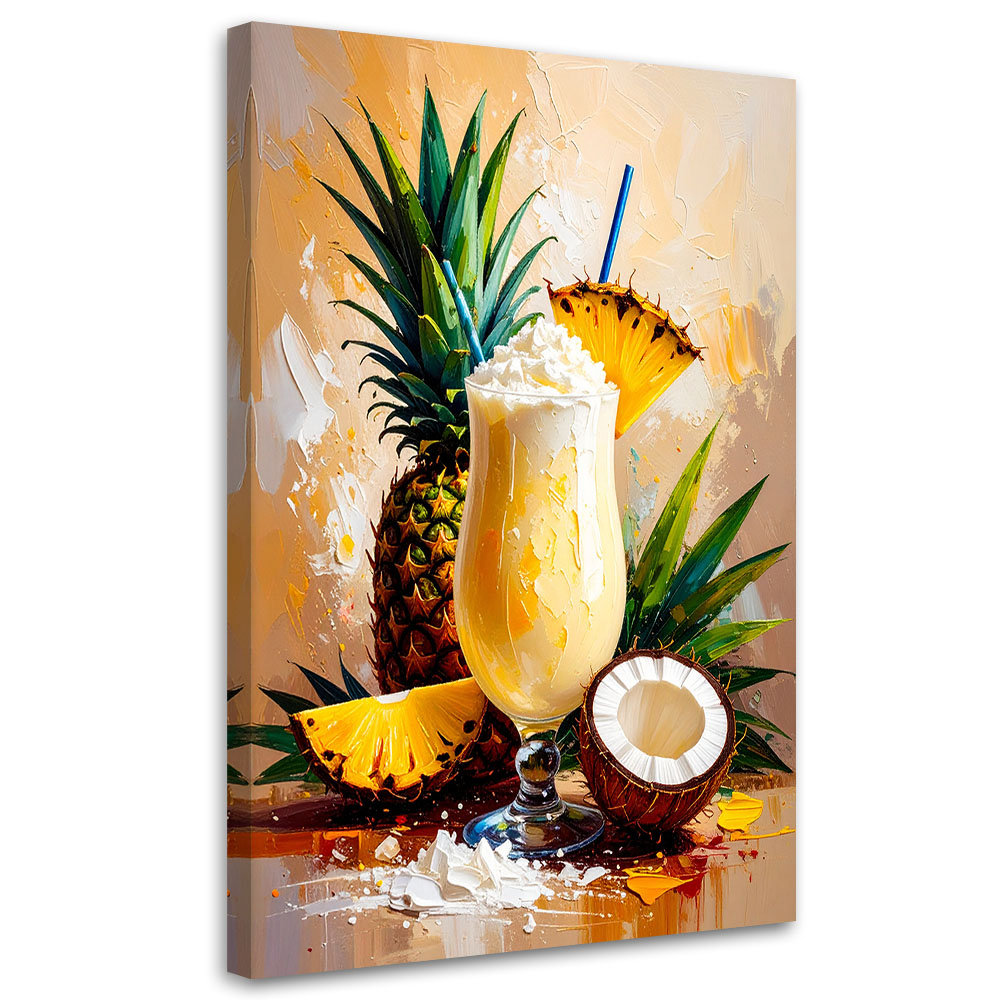 Feeby Obraz do kuchni baru jadalni, Pina Colada Tropikalna 60x90 ...