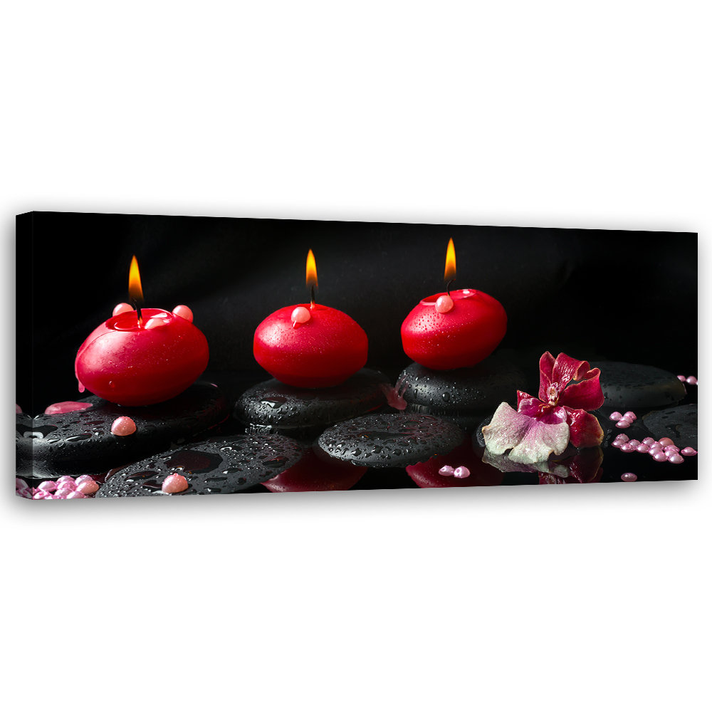 Feeby Obraz na płótnie, FEEBY Kamienie Świece Zen Spa 90x30 - Feeby ...
