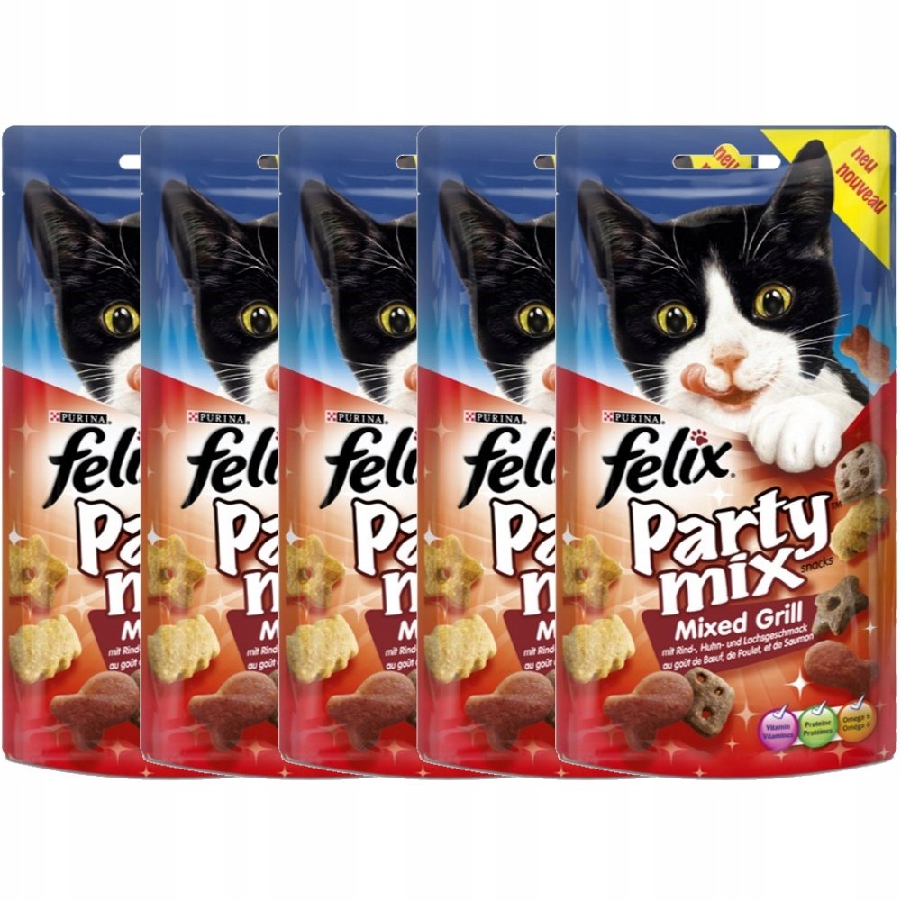 FELIX PARTY MIX Mixed Grill 5x60g - PURINA NESTLE | Sklep EMPIK.COM