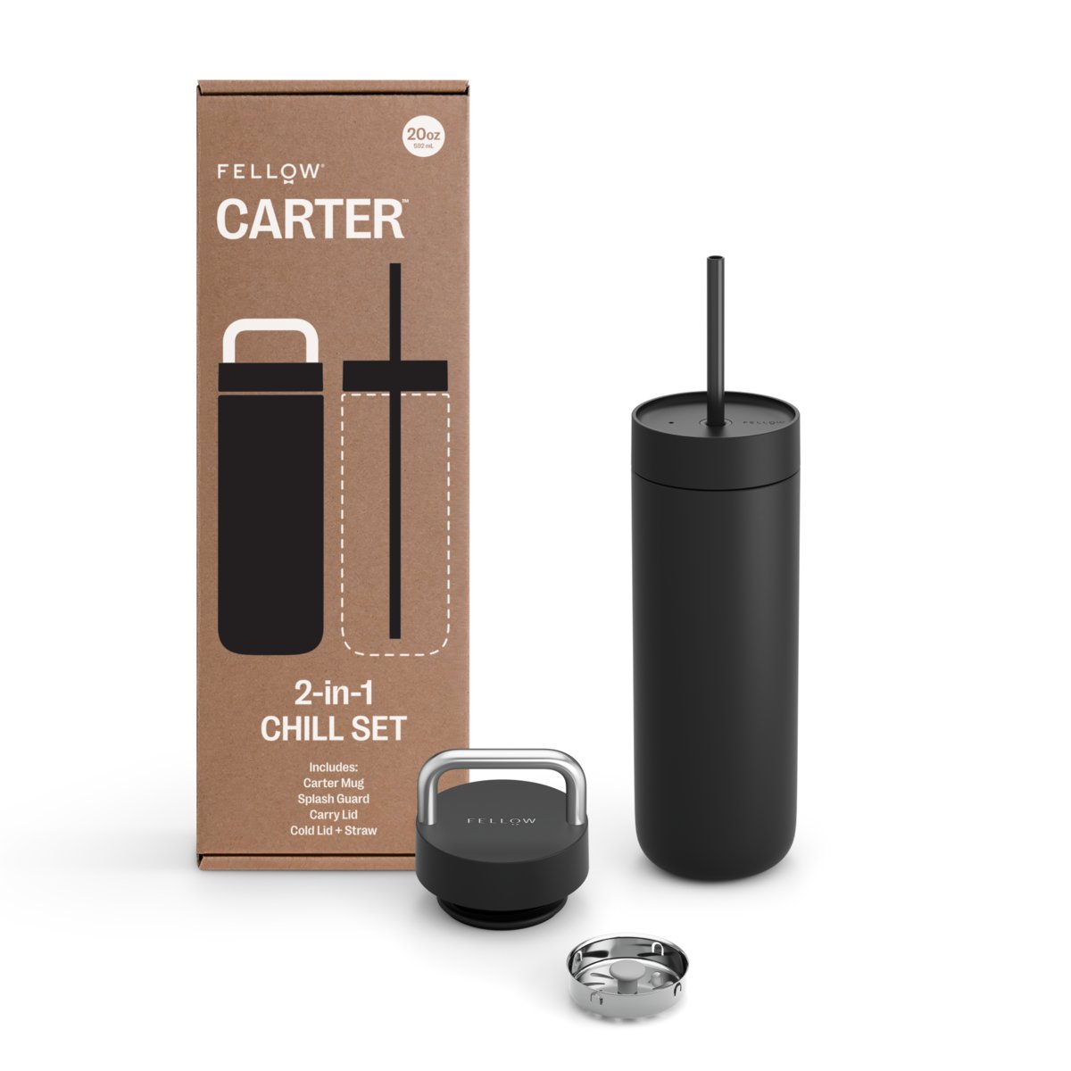Fellow Carter Zestaw Chill kubek + 2 nakrętki (Carry lid, Cold lid ...