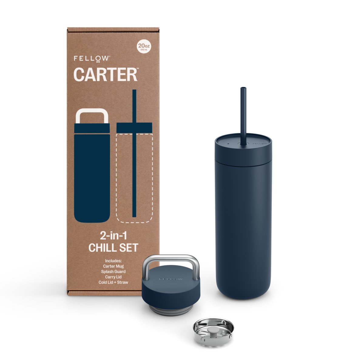 Fellow Carter Zestaw Chill kubek +2 nakrętki (Carry lid, Cold lid ...