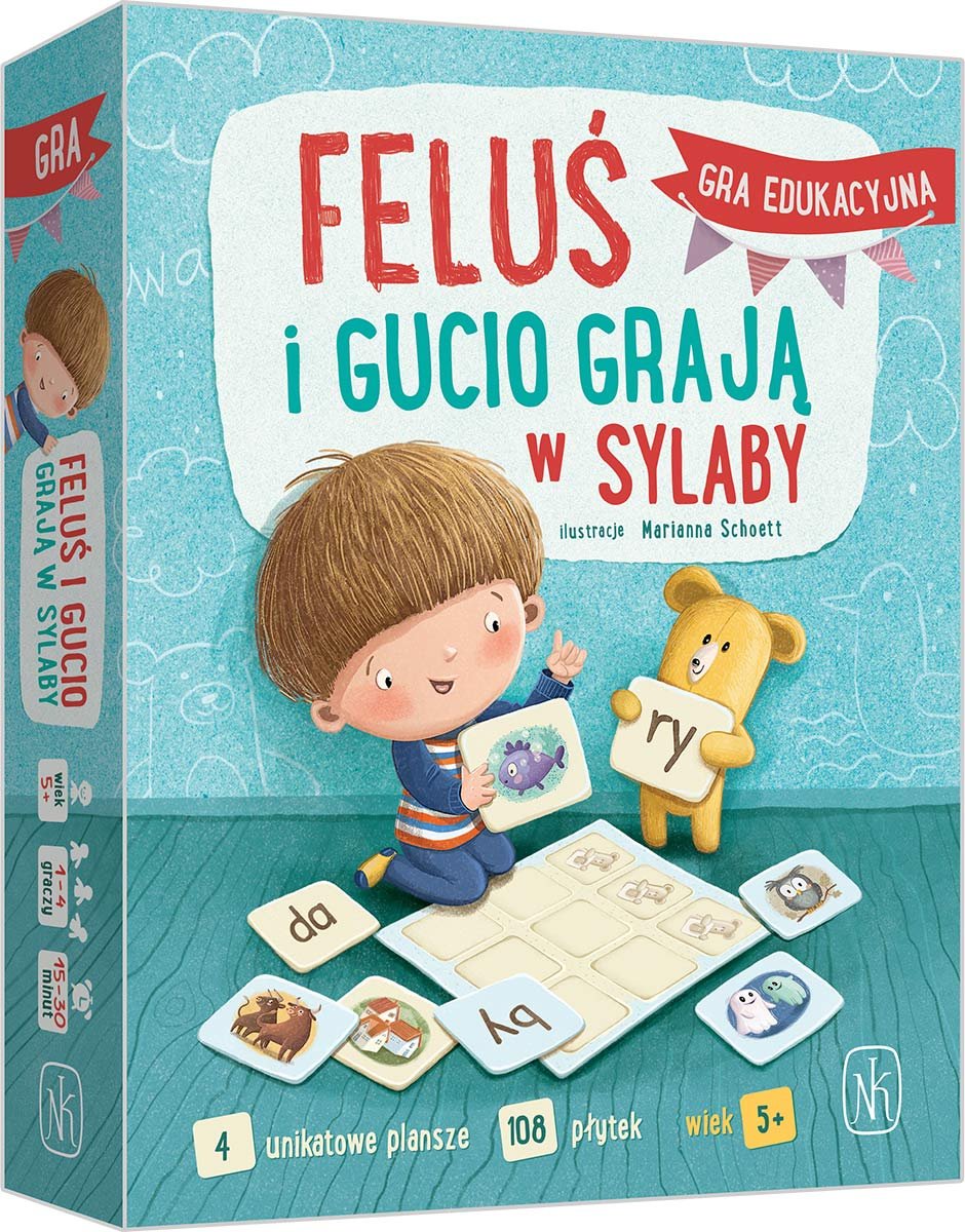Feluś i Gucio grają w sylaby, gra planszowa, Nasza Księgarnia - Nasza ...