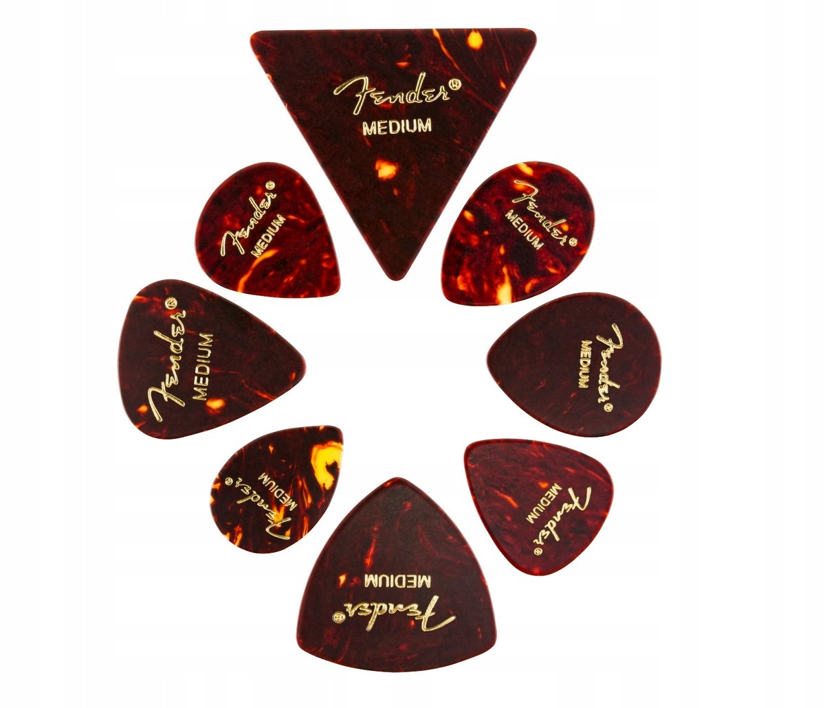 'Fender All Shapes Tortoise Shell Medium 8 Kostki 098-0200-300 ...