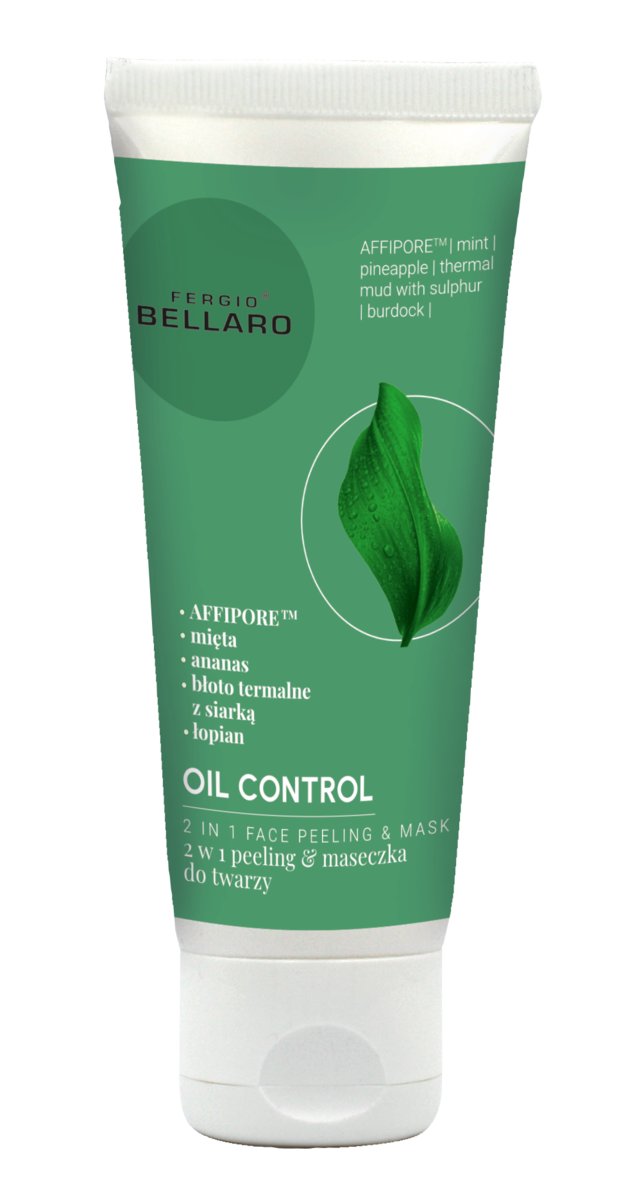 Fergio Bellaro, Oil Control 2 w 1, Peeling & Maseczka do twarzy, 75 ml ...