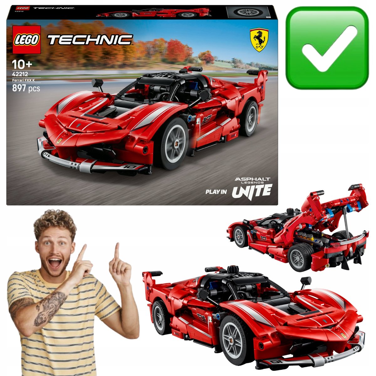 FERRARI FXX K LEGO TECHNIC 42212 DUŻY NOWY ZESTAW KLOCKÓW DO ZABAWY ...