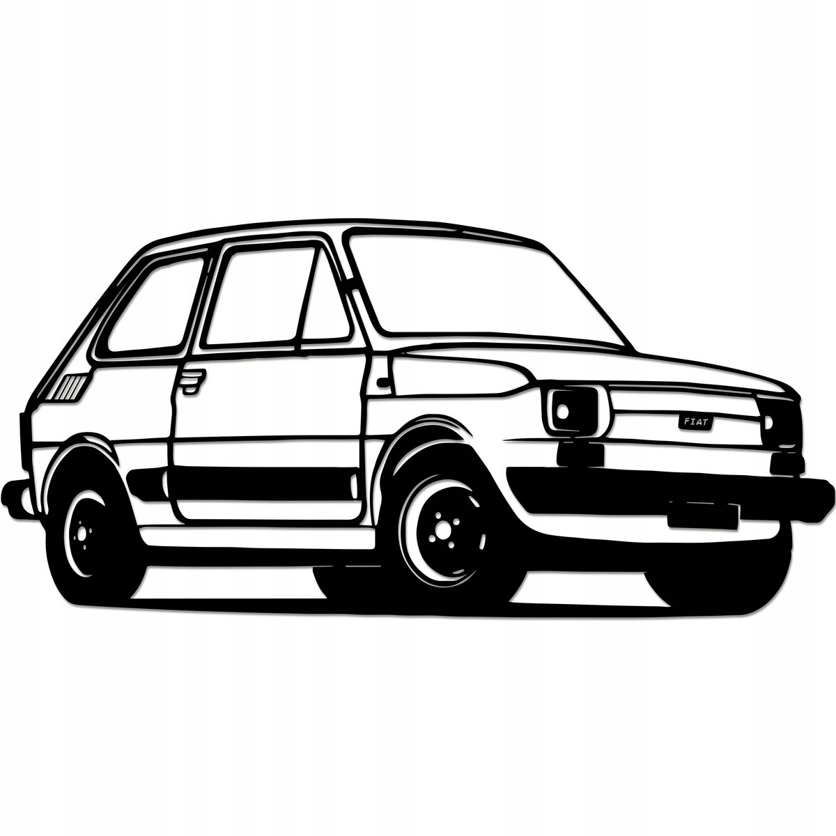 FIAT 126p MALUCH Samochód Dekoracja Obraz 3D ozdoba Na Ścianę 92 x 45 ...