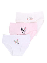 Figi majtki dziewczęce dziecięce pastelowe z motylkiem 3PAK 122-128 ...