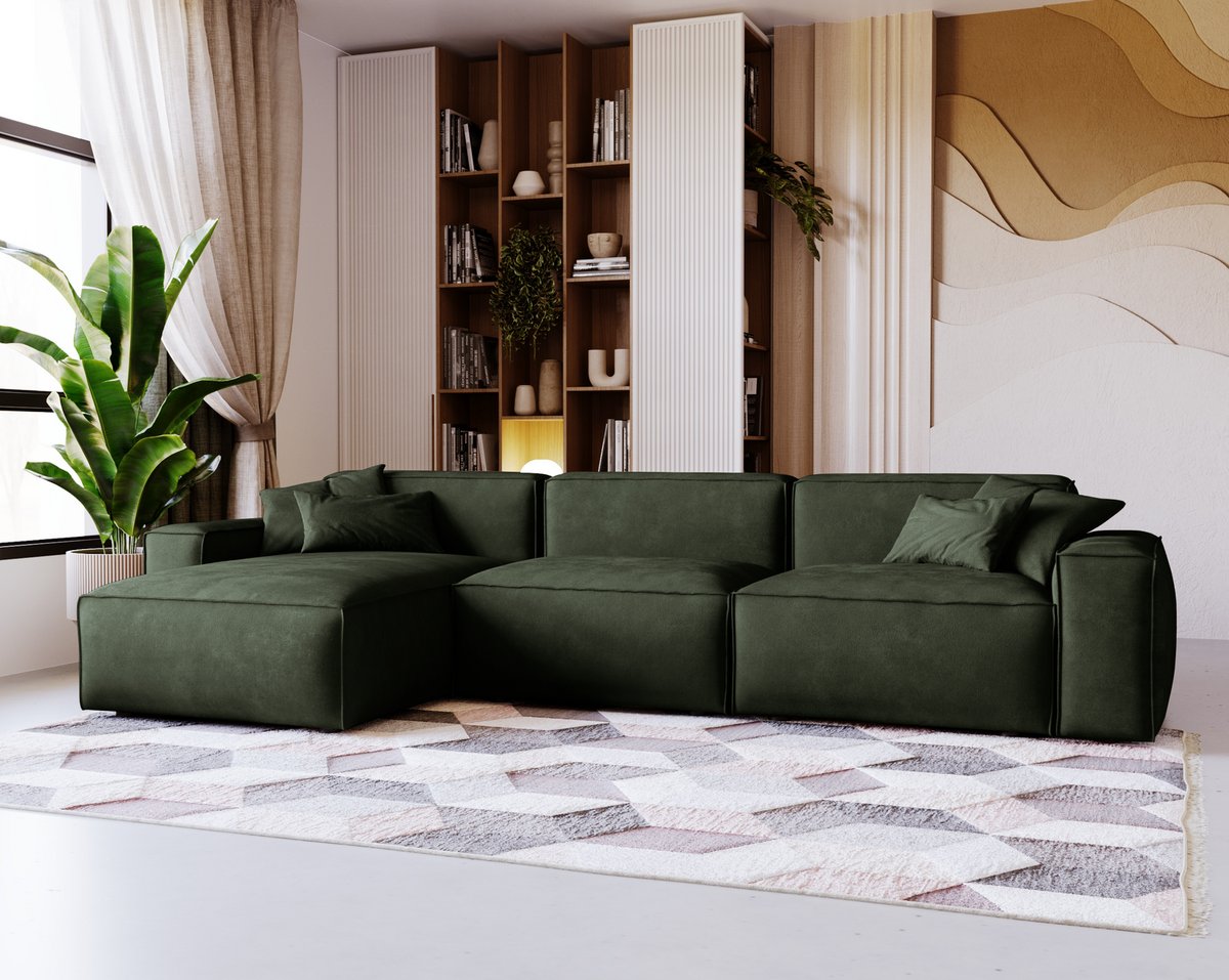 Figo narożnik w kształcie L - kanapa w nowoczesnym stylu - bez pojemnika i funkcji spania ...