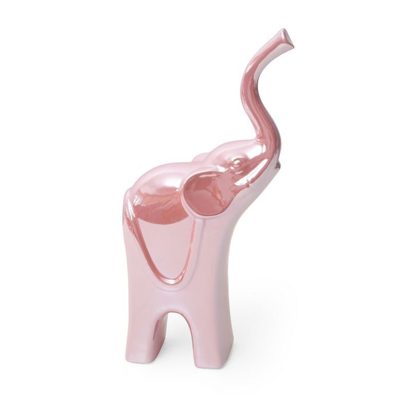 Figurka Dekoracyjna Ceramiczna Słoń Simona 17X9X34 Różowa - Eurofirany ...