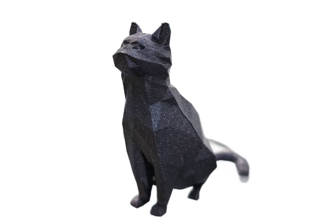 Figurka Kota Low-Poly – Nowoczesna Dekoracja do Domu Styl Geometryczny ...